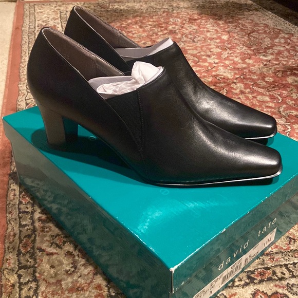 David Tate | Shoes | Nwt David Tate Black Calfskin 3 Inch Boots Capital ...